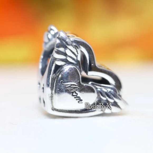 Pandora | Jewelry | Pandora Angel Wings Mom Charm 799367c0 | Poshmark